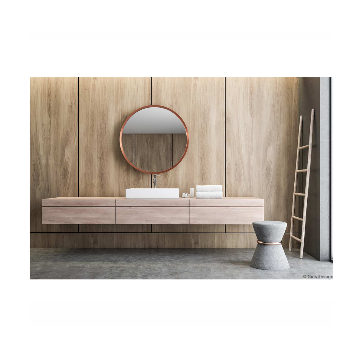 Lustro Scandi w miedzianej ramie - Archinova Studio